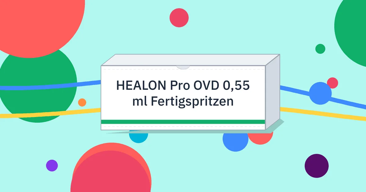 Symbolbild: Packung mit der Aufschrift HEALON Pro OVD 0,55 ml Fertigspritzen (PZN 16733207) – Verfügbarkeit und Bezug in Apotheken in Frankfurt am Main