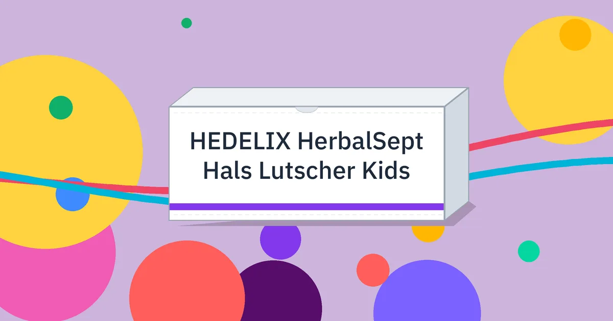 Symbolbild: Packung mit der Aufschrift HEDELIX HerbalSept Hals Lutscher Kids (PZN 19927449) – Verfügbarkeit und Bezug in Apotheken in Frankfurt am Main