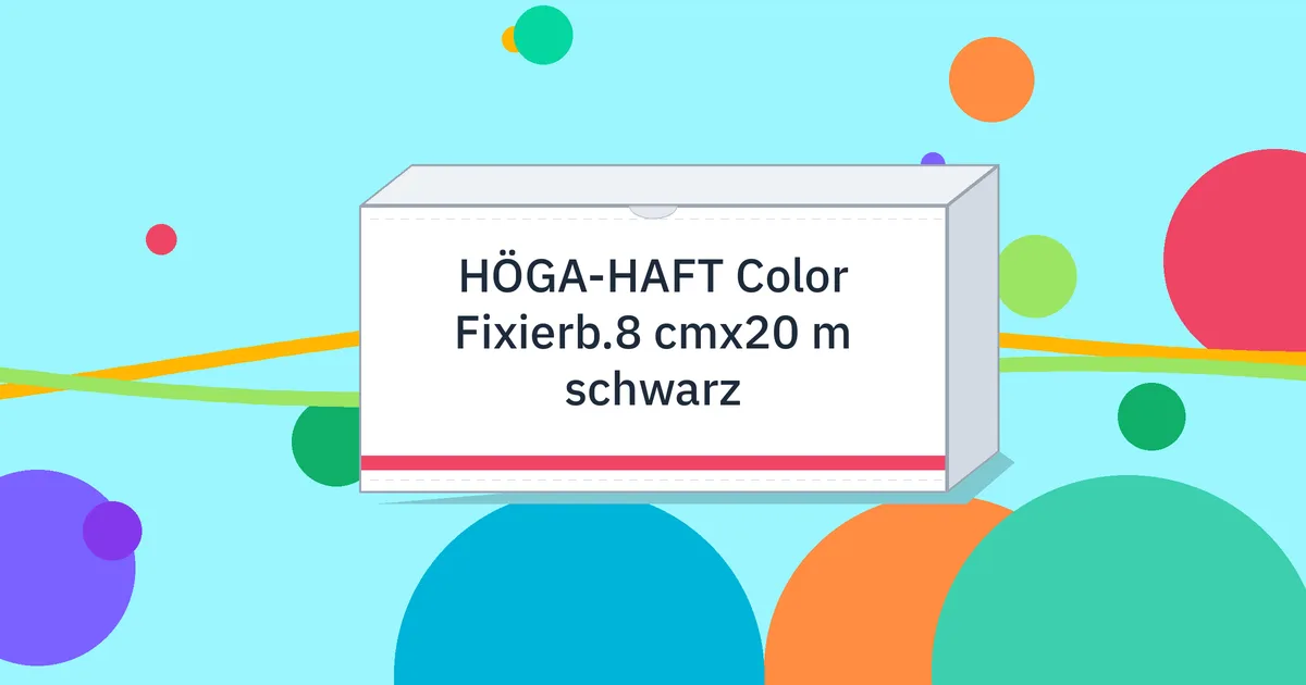 Symbolbild: Packung mit der Aufschrift HÖGA-HAFT Color Fixierb.8 cmx20 m schwarz (PZN 11521512) – Verfügbarkeit und Bezug in Apotheken in Frankfurt am Main