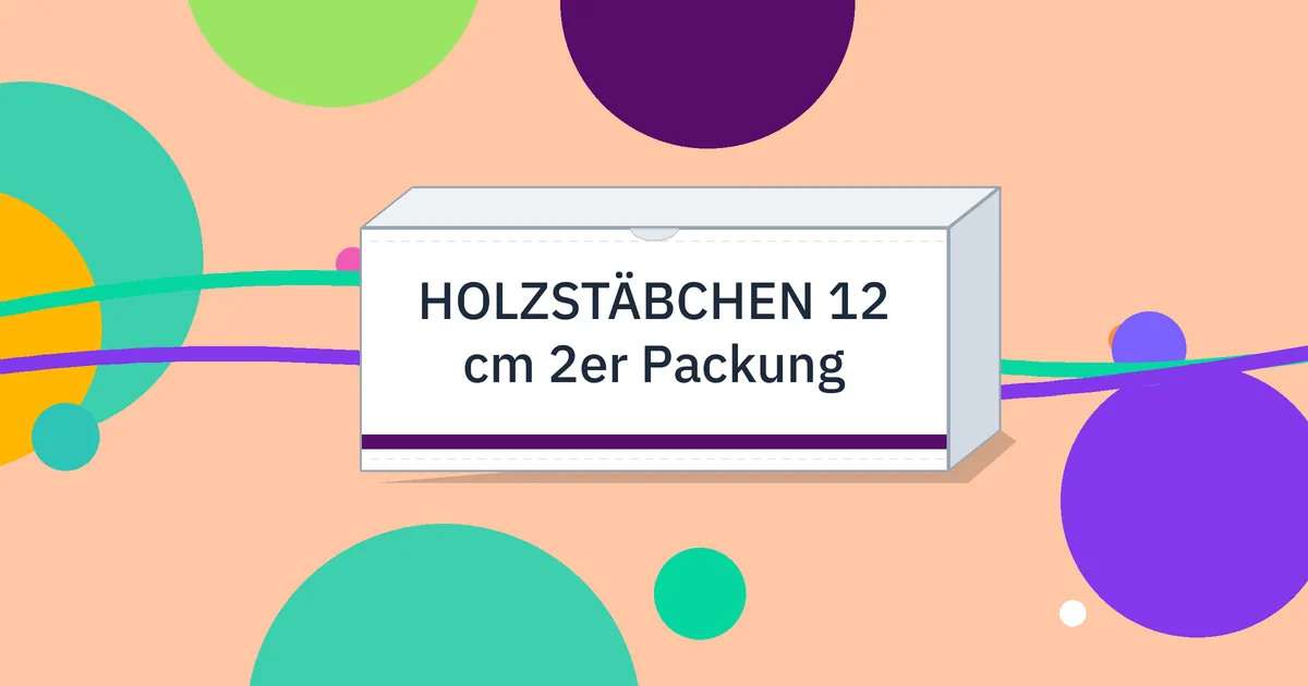 Symbolbild: Packung mit der Aufschrift HOLZSTÄBCHEN 12 cm 2er Packung (PZN 17289335) – Verfügbarkeit und Bezug in Apotheken in Frankfurt am Main
