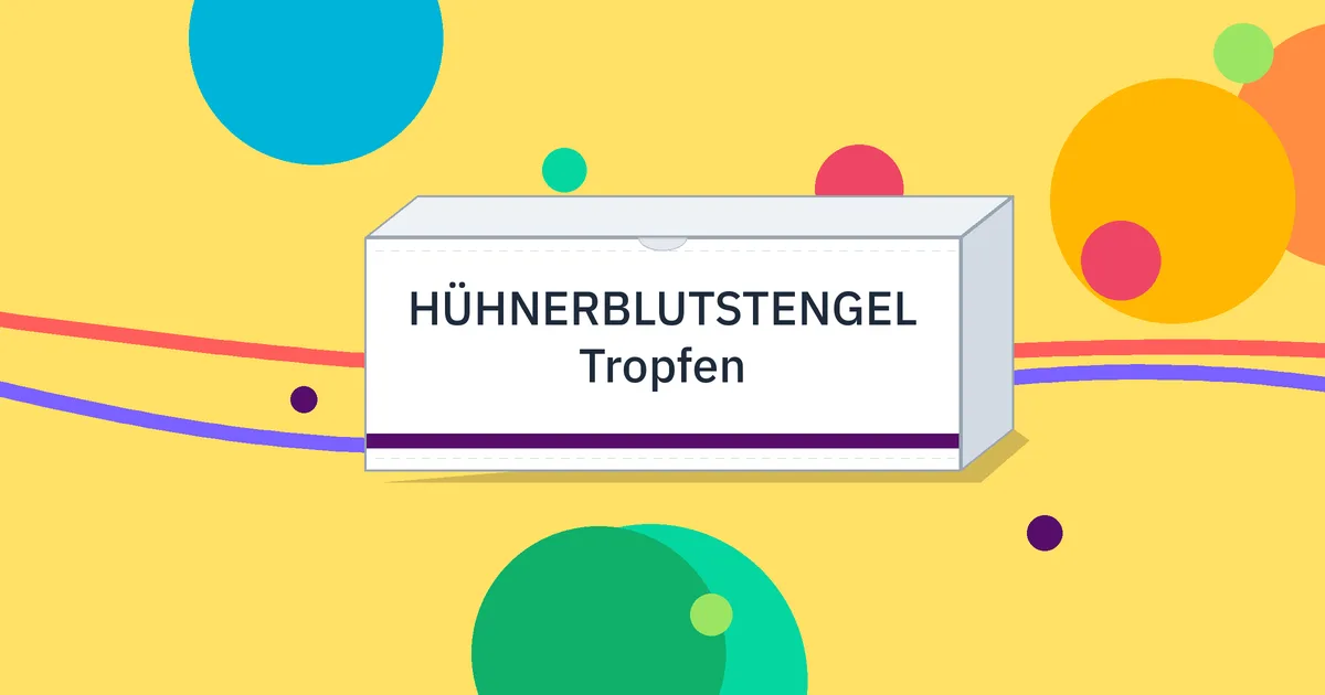 Symbolbild: Packung mit der Aufschrift HÜHNERBLUTSTENGEL Tropfen (PZN 18780984) – Verfügbarkeit und Bezug in Apotheken in Frankfurt am Main