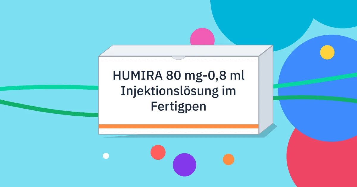 Symbolbild: Packung mit der Aufschrift HUMIRA 80 mg-0,8 ml Injektionslösung im Fertigpen (PZN 20092317) – Verfügbarkeit und Bezug in Apotheken in Frankfurt am Main
