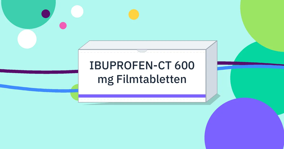 Symbolbild: Packung mit der Aufschrift IBUPROFEN-CT 600 mg Filmtabletten (PZN 04190888) – Verfügbarkeit und Bezug in Apotheken in Frankfurt am Main