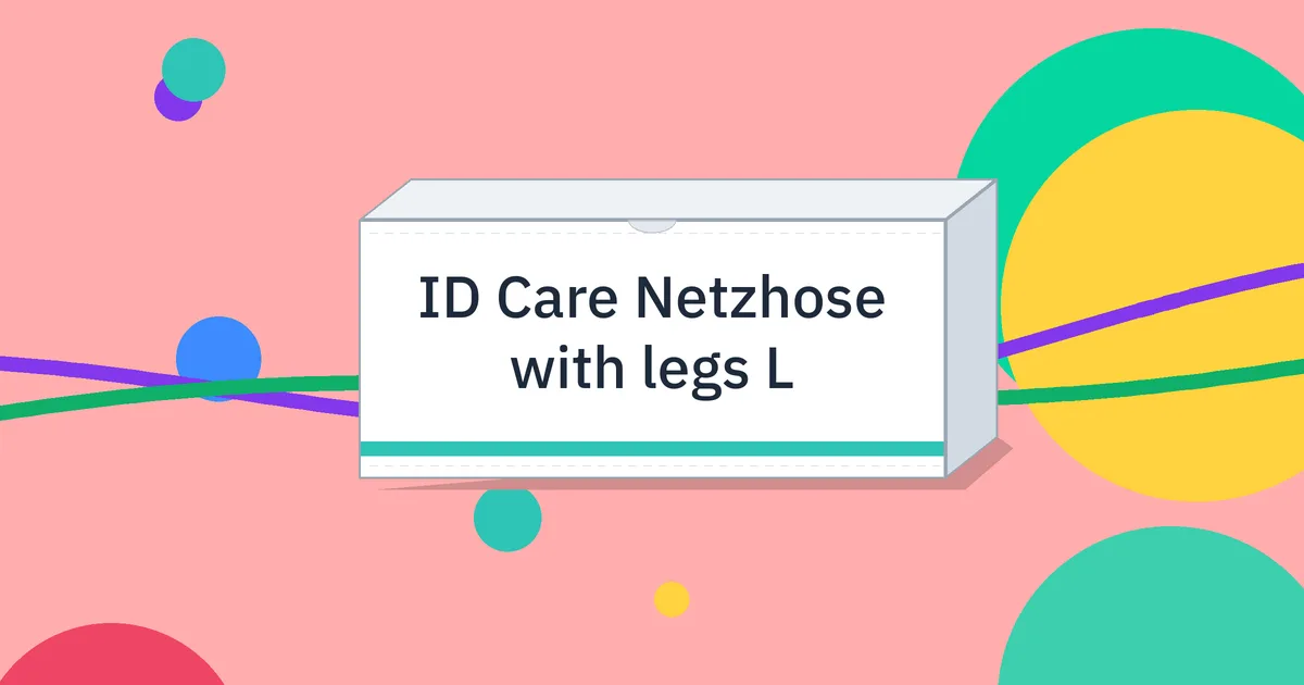 Symbolbild: Packung mit der Aufschrift ID Care Netzhose with legs L (PZN 16162236) – Verfügbarkeit und Bezug in Apotheken in Frankfurt am Main
