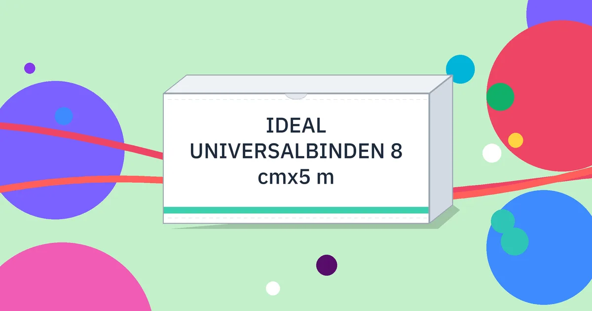 Symbolbild: Packung mit der Aufschrift IDEAL UNIVERSALBINDEN 8 cmx5 m (PZN 08822078) – Verfügbarkeit und Bezug in Apotheken in Frankfurt am Main