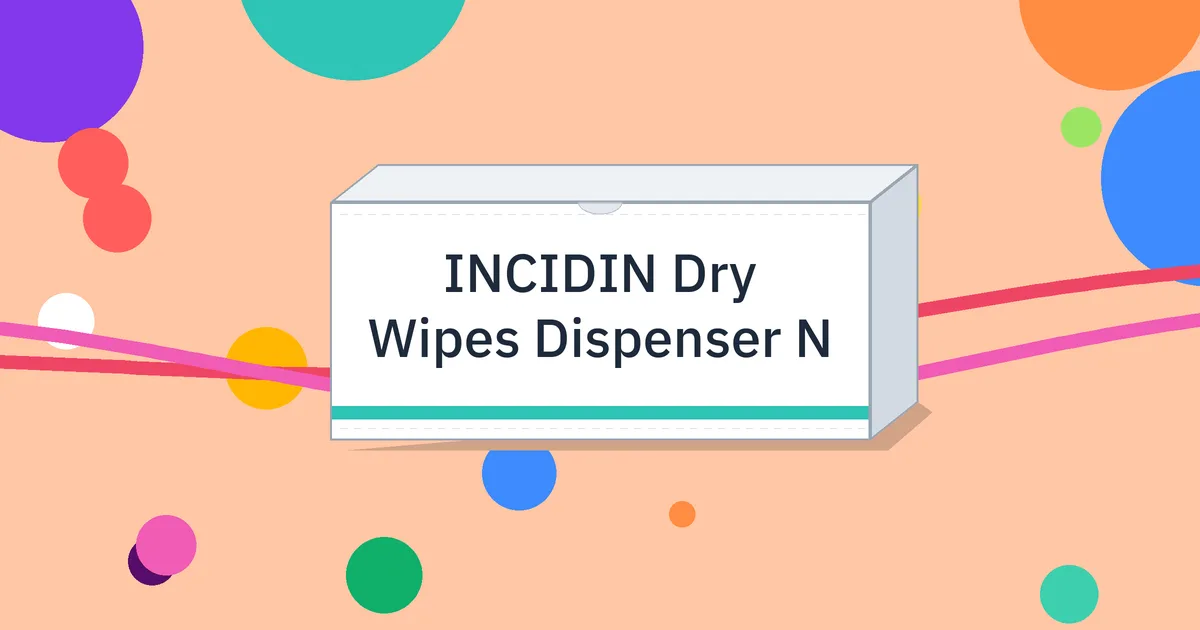 Symbolbild: Packung mit der Aufschrift INCIDIN Dry Wipes Dispenser N (PZN 10946586) – Verfügbarkeit und Bezug in Apotheken in Frankfurt am Main