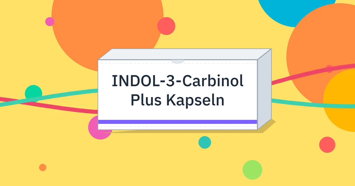 Symbolbild: Packung mit der Aufschrift INDOL-3-Carbinol Plus Kapseln (PZN 15871491) – Verfügbarkeit und Bezug in Apotheken in Frankfurt am Main