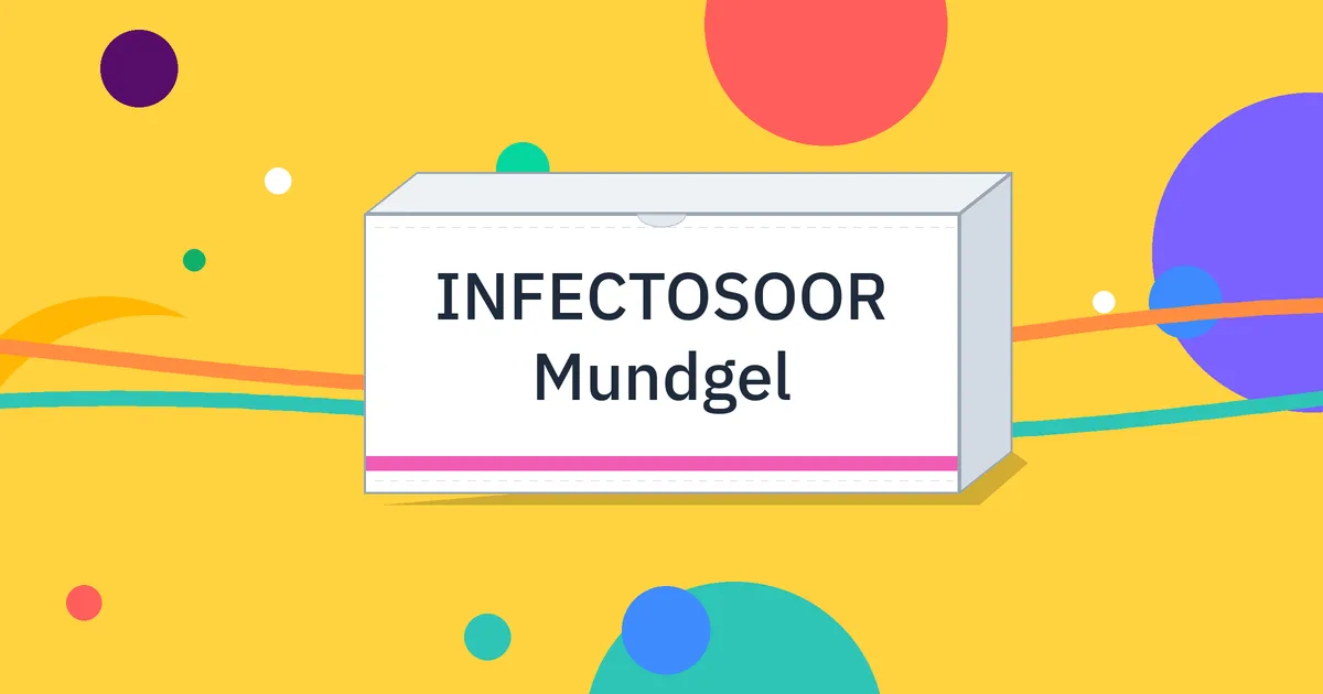 Symbolbild: Packung mit der Aufschrift INFECTOSOOR Mundgel (PZN 07200771) – Verfügbarkeit und Bezug in Apotheken in Frankfurt am Main