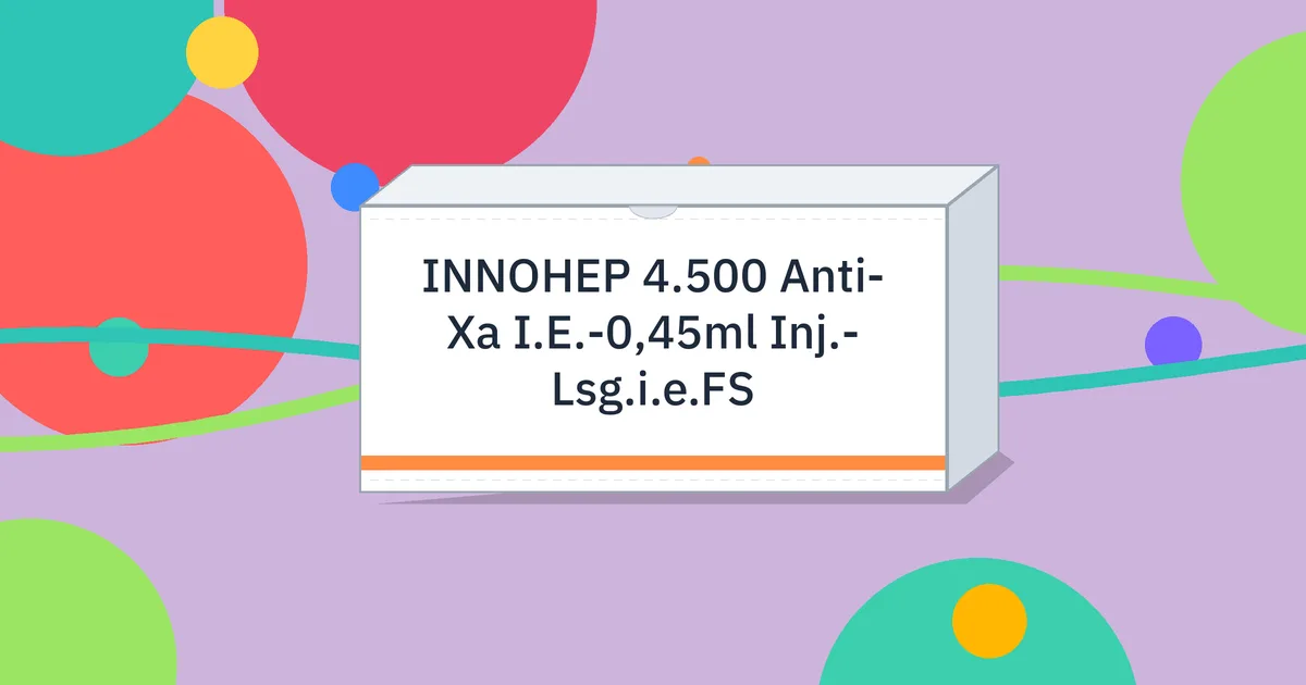 Symbolbild: Packung mit der Aufschrift INNOHEP 4.500 Anti-Xa I.E.-0,45ml Inj.-Lsg.i.e.FS (PZN 17935539) – Verfügbarkeit und Bezug in Apotheken in Frankfurt am Main