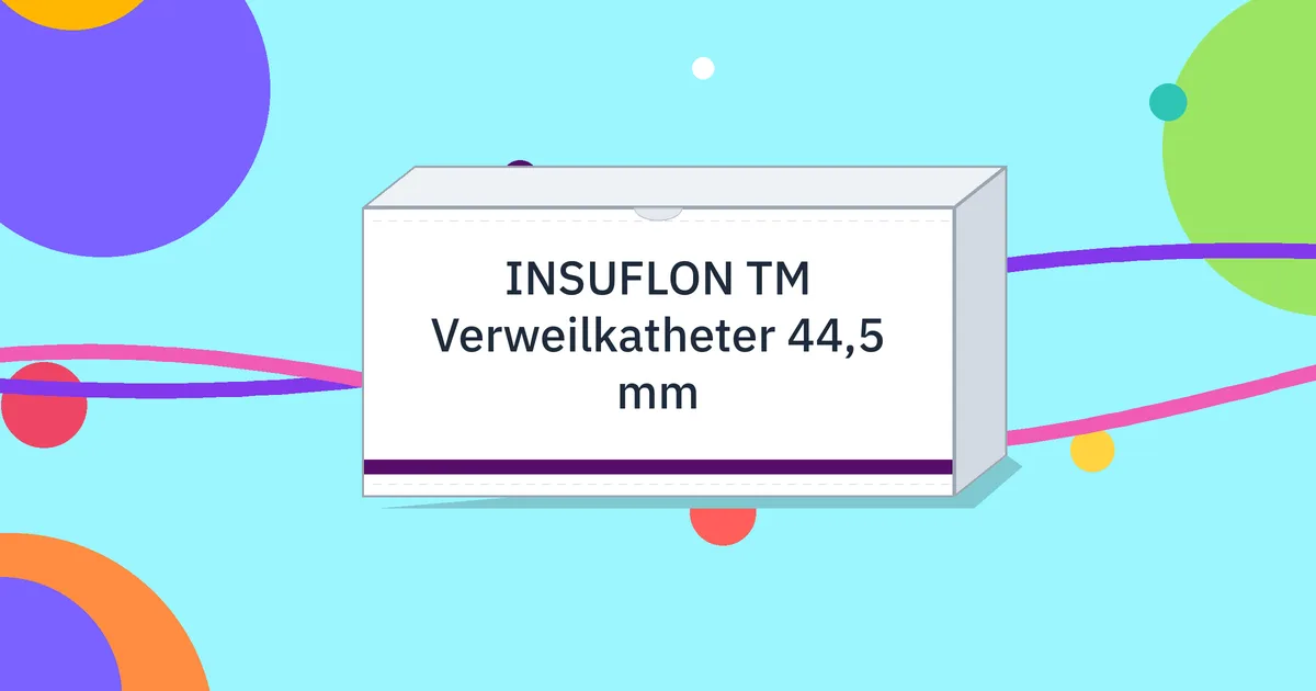 Symbolbild: Packung mit der Aufschrift INSUFLON TM Verweilkatheter 44,5 mm (PZN 09645750) – Verfügbarkeit und Bezug in Apotheken in Frankfurt am Main