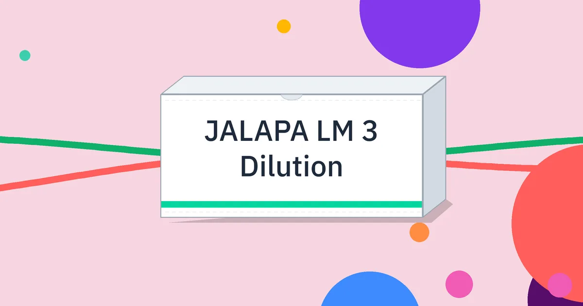 Symbolbild: Packung mit der Aufschrift JALAPA LM 3 Dilution (PZN 13561757) – Verfügbarkeit und Bezug in Apotheken in Frankfurt am Main