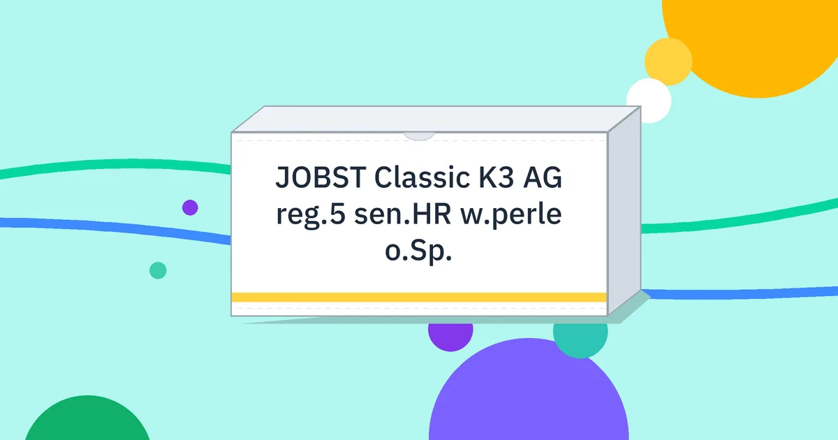 Symbolbild: Packung mit der Aufschrift JOBST Classic K3 AG reg.5 sen.HR w.perle o.Sp. (PZN 17957481) – Verfügbarkeit und Bezug in Apotheken in Frankfurt am Main