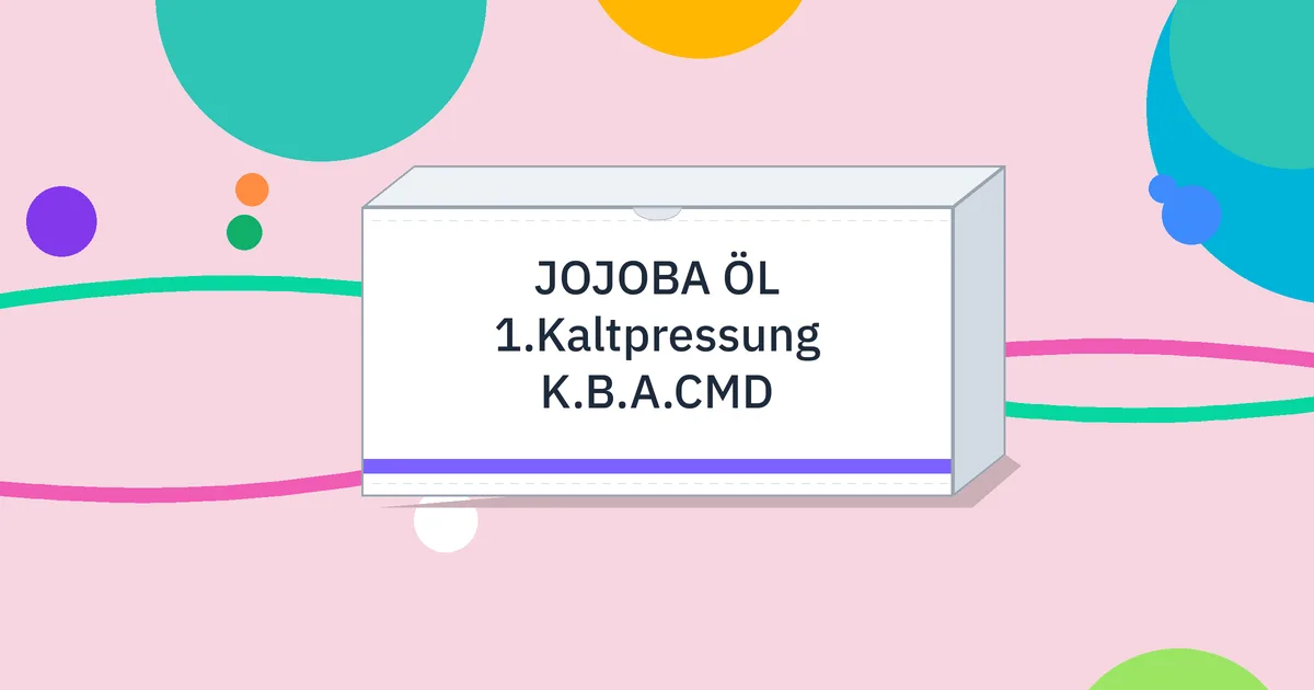 Symbolbild: Packung mit der Aufschrift JOJOBA ÖL 1.Kaltpressung K.B.A.CMD (PZN 10037180) – Verfügbarkeit und Bezug in Apotheken in Frankfurt am Main