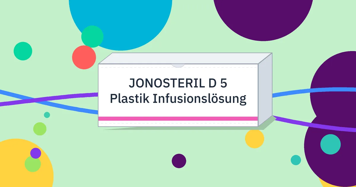 Symbolbild: Packung mit der Aufschrift JONOSTERIL D 5 Plastik Infusionslösung (PZN 03015338) – Verfügbarkeit und Bezug in Apotheken in Frankfurt am Main