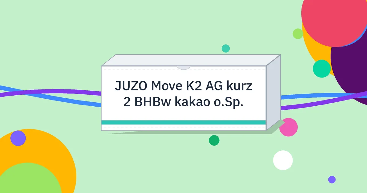 Symbolbild: Packung mit der Aufschrift JUZO Move K2 AG kurz 2 BHBw kakao o.Sp. (PZN 18562023) – Verfügbarkeit und Bezug in Apotheken in Frankfurt am Main