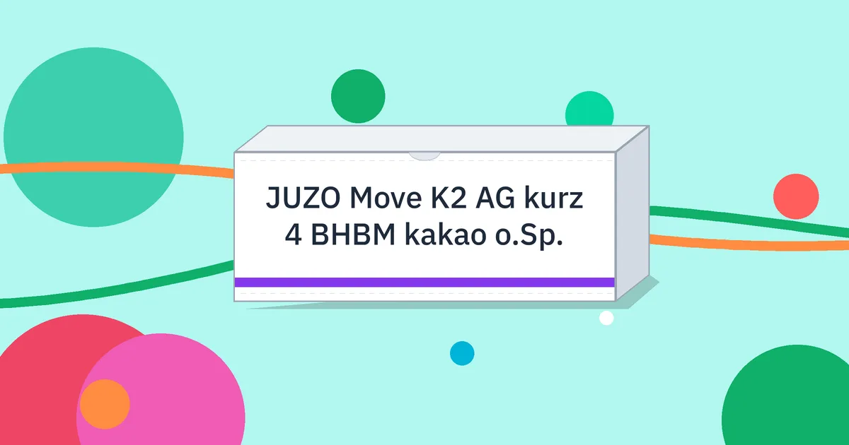 Symbolbild: Packung mit der Aufschrift JUZO Move K2 AG kurz 4 BHBM kakao o.Sp. (PZN 18562276) – Verfügbarkeit und Bezug in Apotheken in Frankfurt am Main
