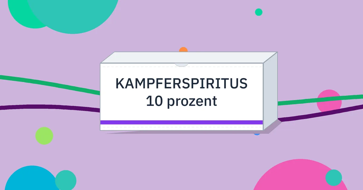 Symbolbild: Packung mit der Aufschrift KAMPFERSPIRITUS 10 prozent (PZN 14164455) – Verfügbarkeit und Bezug in Apotheken in Frankfurt am Main