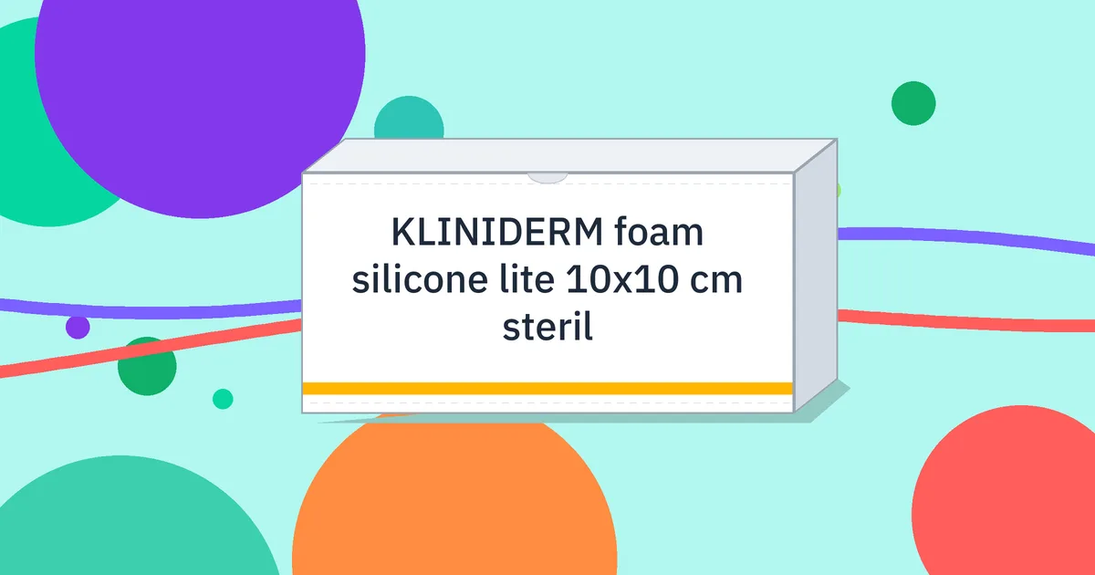 Symbolbild: Packung mit der Aufschrift KLINIDERM foam silicone lite 10x10 cm steril (PZN 13154414) – Verfügbarkeit und Bezug in Apotheken in Frankfurt am Main