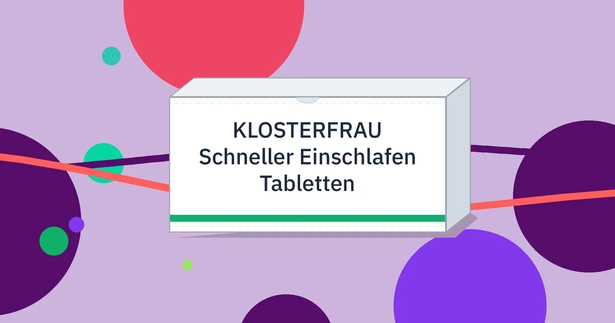 Symbolbild: Packung mit der Aufschrift KLOSTERFRAU Schneller Einschlafen Tabletten (PZN 00735061) – Verfügbarkeit und Bezug in Apotheken in Frankfurt am Main