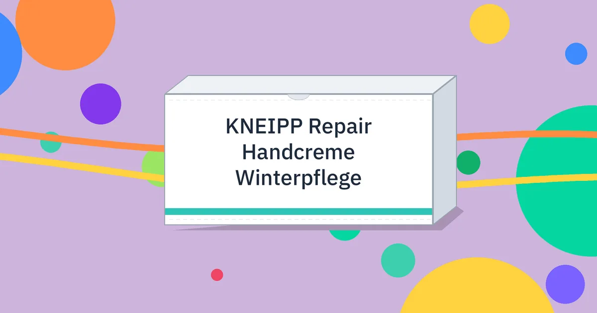 Symbolbild: Packung mit der Aufschrift KNEIPP Repair Handcreme Winterpflege (PZN 13365513) – Verfügbarkeit und Bezug in Apotheken in Frankfurt am Main