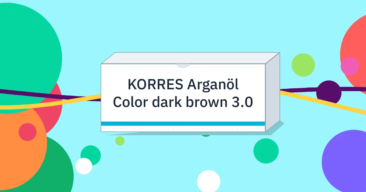 Symbolbild: Packung mit der Aufschrift KORRES Arganöl Color dark brown 3.0 (PZN 12451311) – Verfügbarkeit und Bezug in Apotheken in Frankfurt am Main