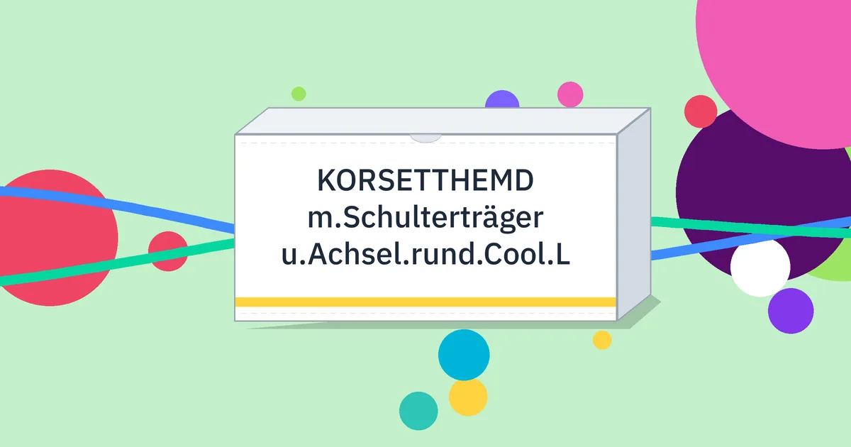 Symbolbild: Packung mit der Aufschrift KORSETTHEMD m.Schulterträger u.Achsel.rund.Cool.L (PZN 09639264) – Verfügbarkeit und Bezug in Apotheken in Frankfurt am Main