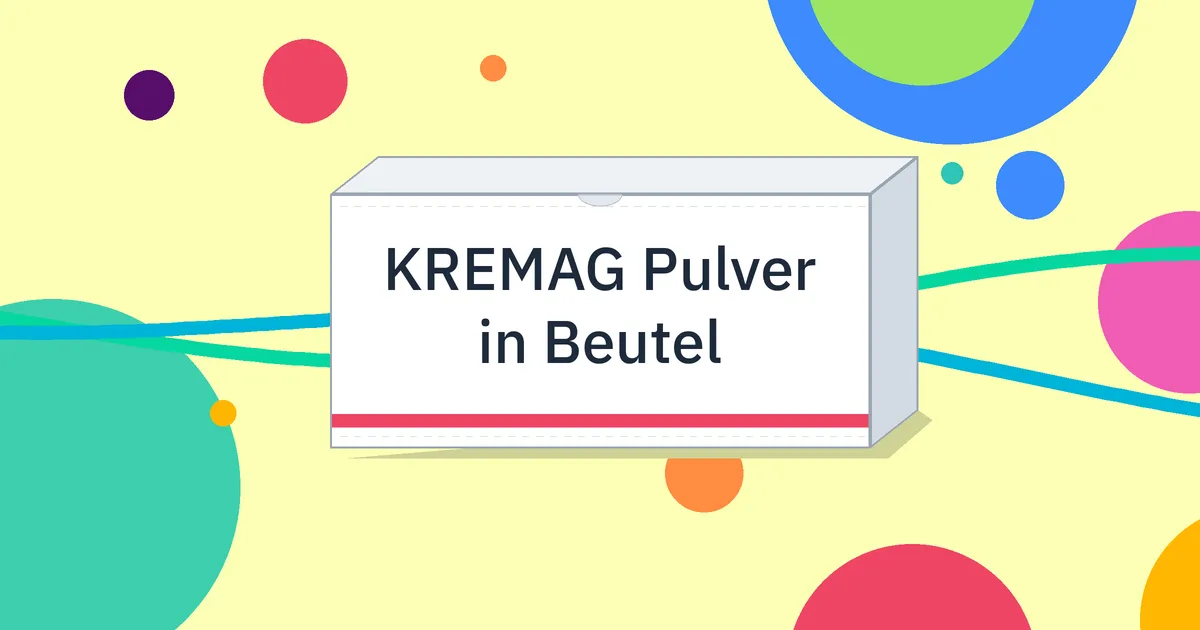 Symbolbild: Packung mit der Aufschrift KREMAG Pulver in Beutel (PZN 03118191) – Verfügbarkeit und Bezug in Apotheken in Frankfurt am Main