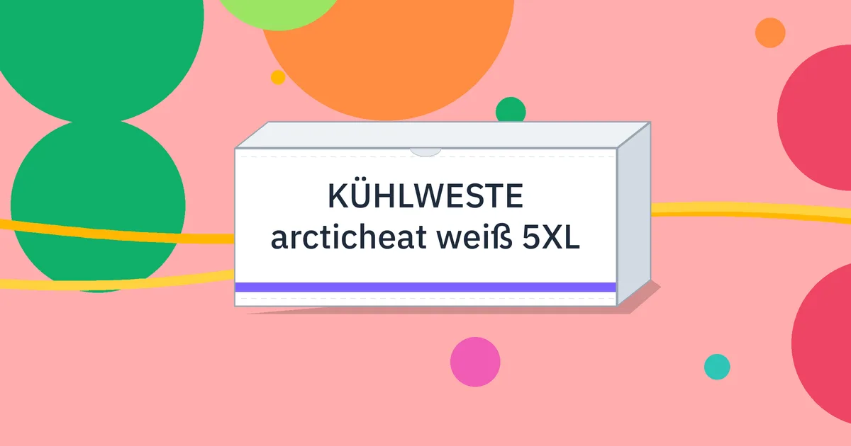 Symbolbild: Packung mit der Aufschrift KÜHLWESTE arcticheat weiß 5XL (PZN 09230658) – Verfügbarkeit und Bezug in Apotheken in Frankfurt am Main