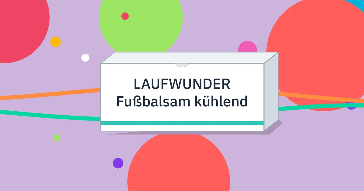 Symbolbild: Packung mit der Aufschrift LAUFWUNDER Fußbalsam kühlend (PZN 06993864) – Verfügbarkeit und Bezug in Apotheken in Frankfurt am Main