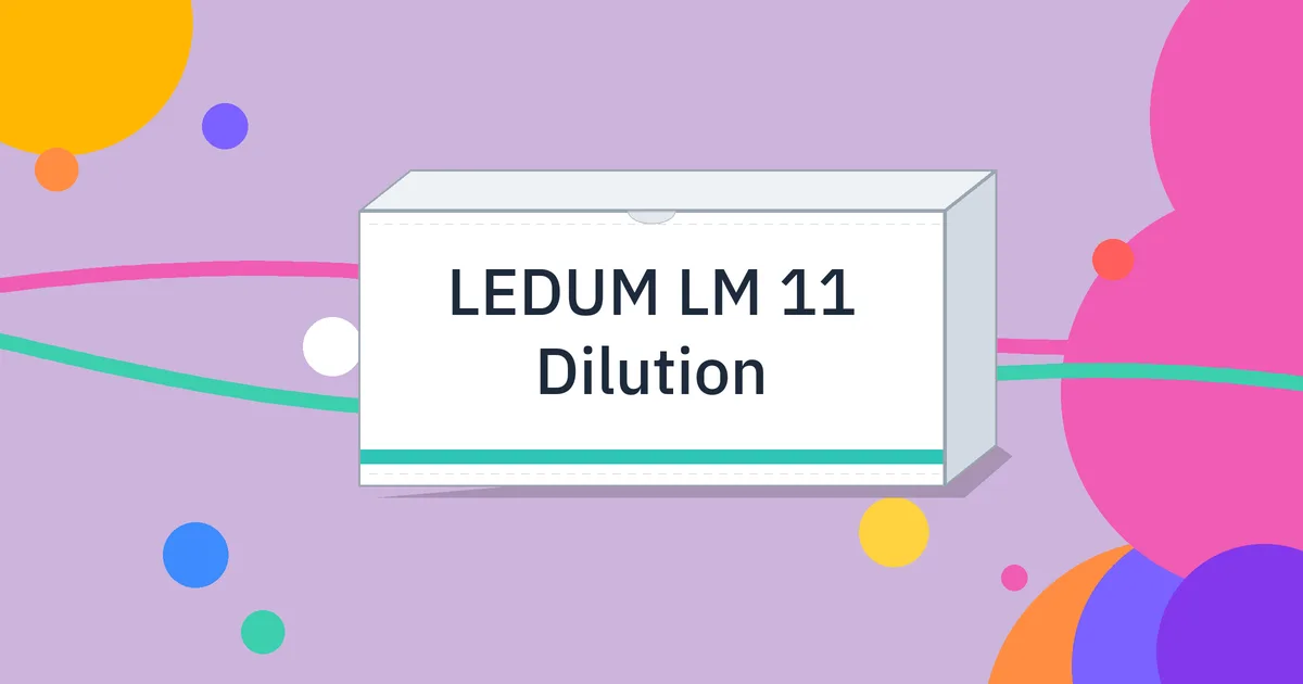 Symbolbild: Packung mit der Aufschrift LEDUM LM 11 Dilution (PZN 12930201) – Verfügbarkeit und Bezug in Apotheken in Frankfurt am Main