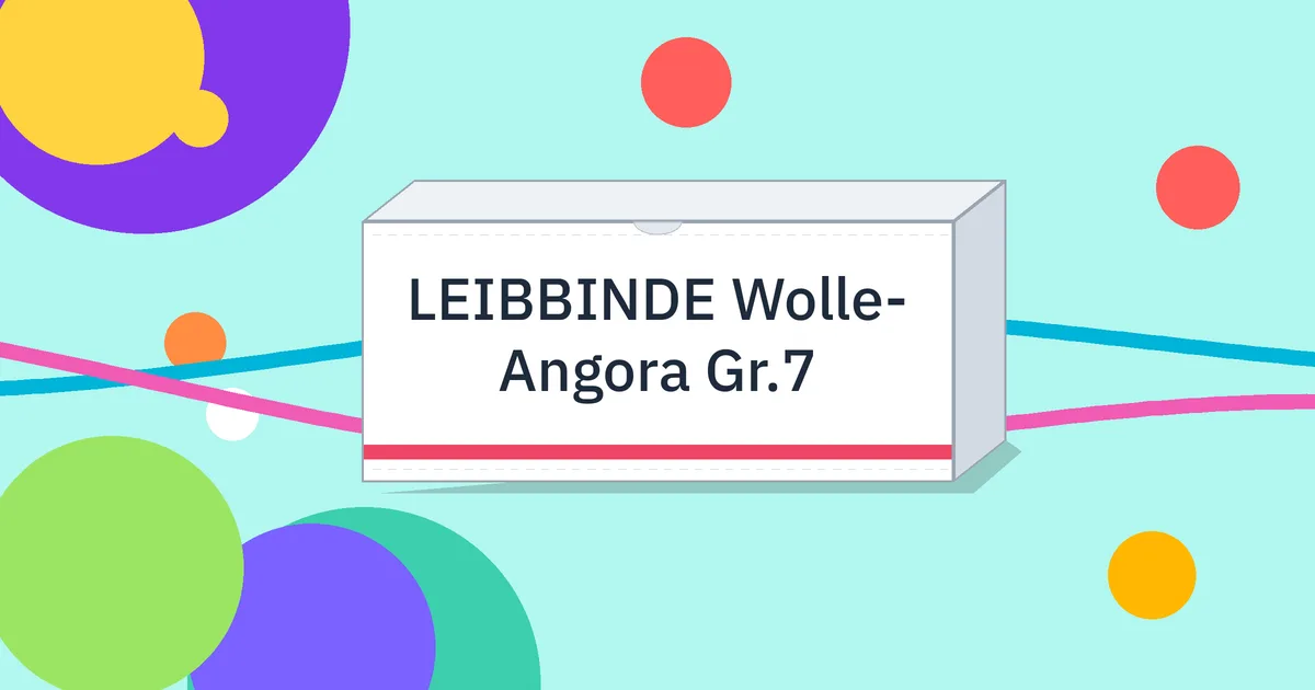 Symbolbild: Packung mit der Aufschrift LEIBBINDE Wolle-Angora Gr.7 (PZN 01966555) – Verfügbarkeit und Bezug in Apotheken in Frankfurt am Main