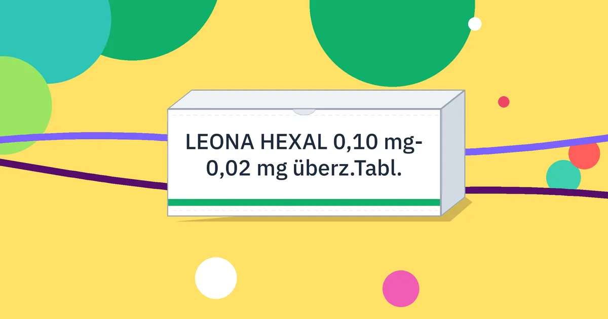 Symbolbild: Packung mit der Aufschrift LEONA HEXAL 0,10 mg-0,02 mg überz.Tabl. (PZN 05991538) – Verfügbarkeit und Bezug in Apotheken in Frankfurt am Main