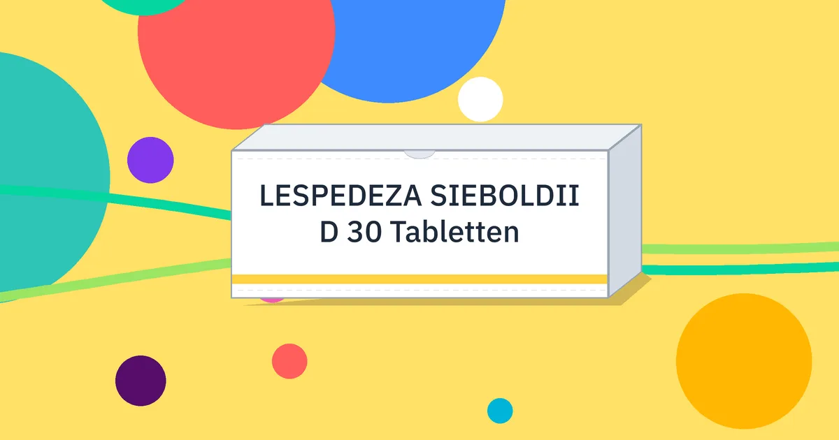 Symbolbild: Packung mit der Aufschrift LESPEDEZA SIEBOLDII D 30 Tabletten (PZN 00001011) – Verfügbarkeit und Bezug in Apotheken in Frankfurt am Main