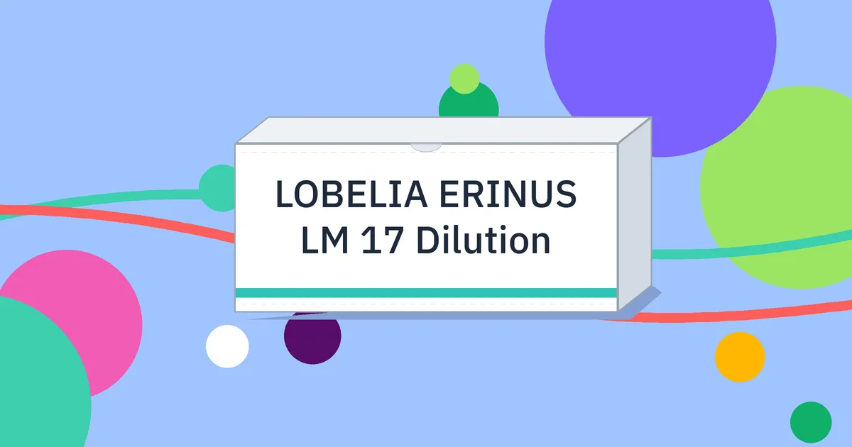 Symbolbild: Packung mit der Aufschrift LOBELIA ERINUS LM 17 Dilution (PZN 13533413) – Verfügbarkeit und Bezug in Apotheken in Frankfurt am Main