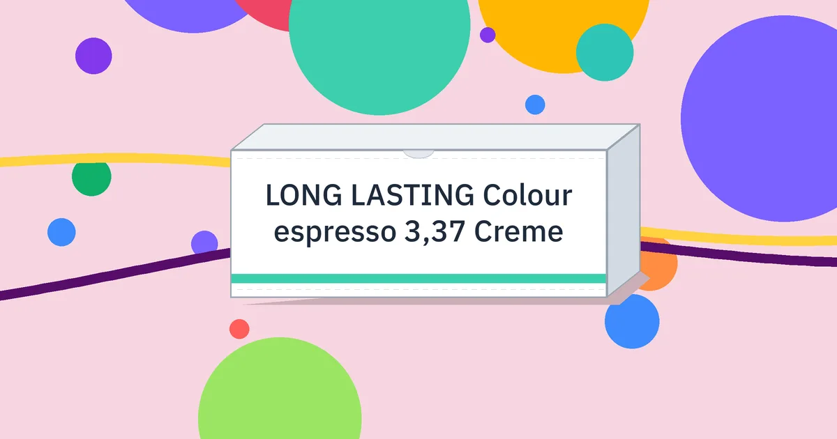 Symbolbild: Packung mit der Aufschrift LONG LASTING Colour espresso 3,37 Creme (PZN 06087628) – Verfügbarkeit und Bezug in Apotheken in Frankfurt am Main