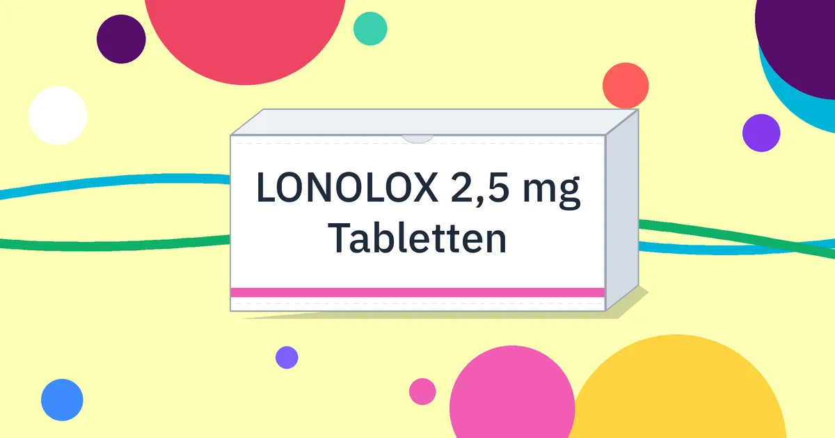 Symbolbild: Packung mit der Aufschrift LONOLOX 2,5 mg Tabletten (PZN 02492289) – Verfügbarkeit und Bezug in Apotheken in Frankfurt am Main