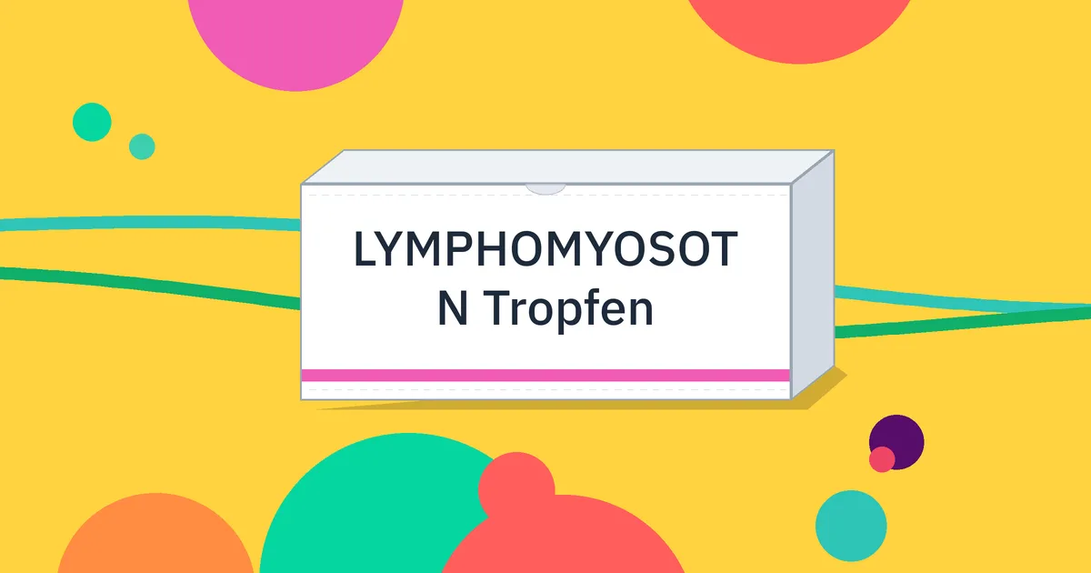 Symbolbild: Packung mit der Aufschrift LYMPHOMYOSOT N Tropfen (PZN 01674634) – Verfügbarkeit und Bezug in Apotheken in Frankfurt am Main