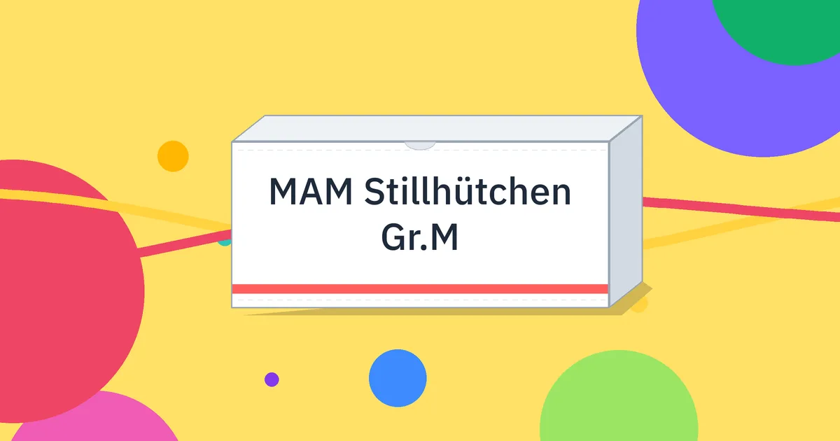 Symbolbild: Packung mit der Aufschrift MAM Stillhütchen Gr.M (PZN 18219259) – Verfügbarkeit und Bezug in Apotheken in Frankfurt am Main