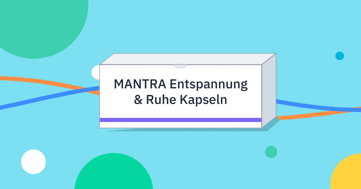 Symbolbild: Packung mit der Aufschrift MANTRA Entspannung & Ruhe Kapseln (PZN 18494468) – Verfügbarkeit und Bezug in Apotheken in Frankfurt am Main