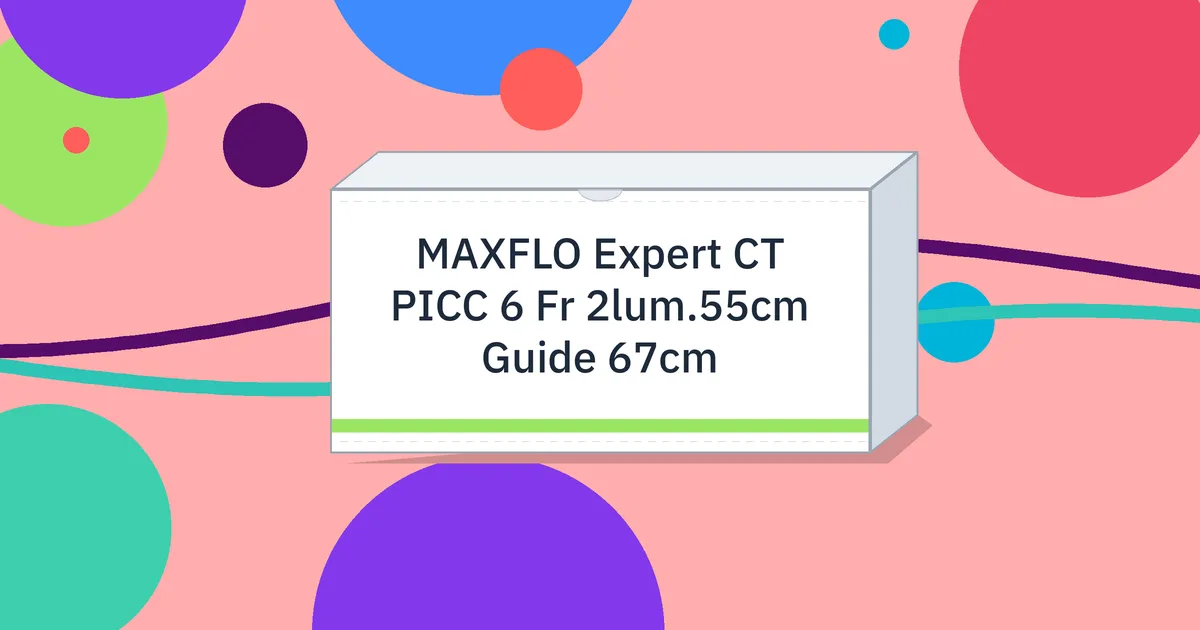 Symbolbild: Packung mit der Aufschrift MAXFLO Expert CT PICC 6 Fr 2lum.55cm Guide 67cm (PZN 15209065) – Verfügbarkeit und Bezug in Apotheken in Frankfurt am Main