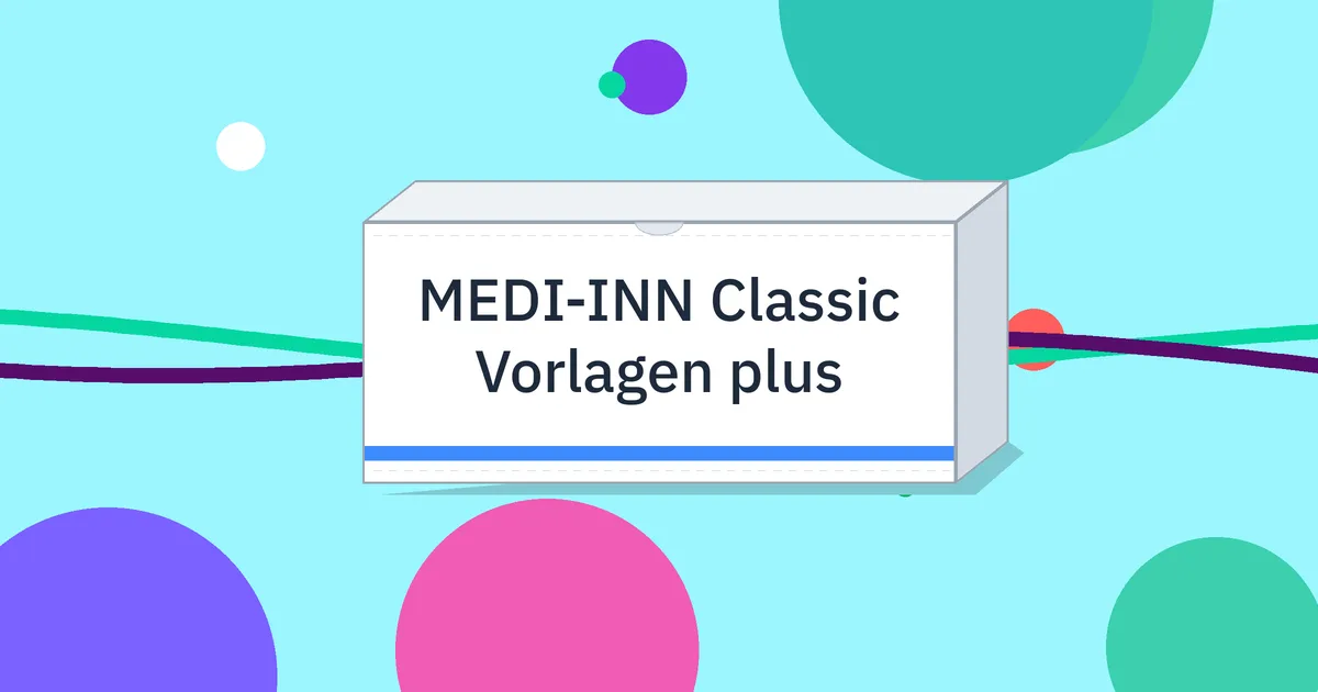 Symbolbild: Packung mit der Aufschrift MEDI-INN Classic Vorlagen plus (PZN 18370772) – Verfügbarkeit und Bezug in Apotheken in Frankfurt am Main