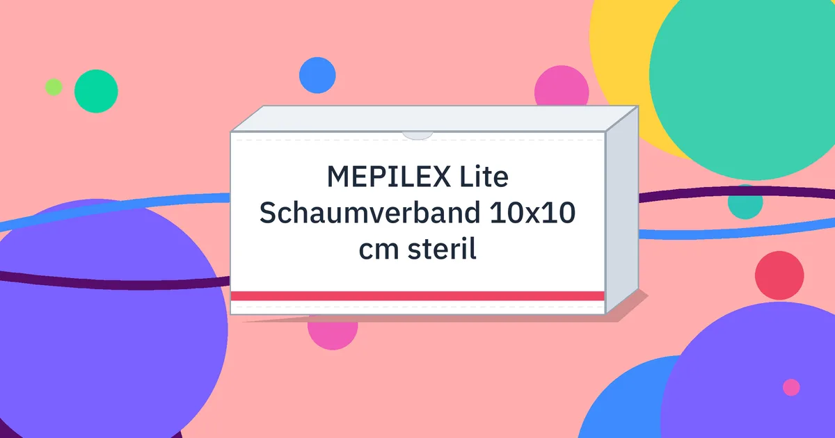Symbolbild: Packung mit der Aufschrift MEPILEX Lite Schaumverband 10x10 cm steril (PZN 19702319) – Verfügbarkeit und Bezug in Apotheken in Frankfurt am Main