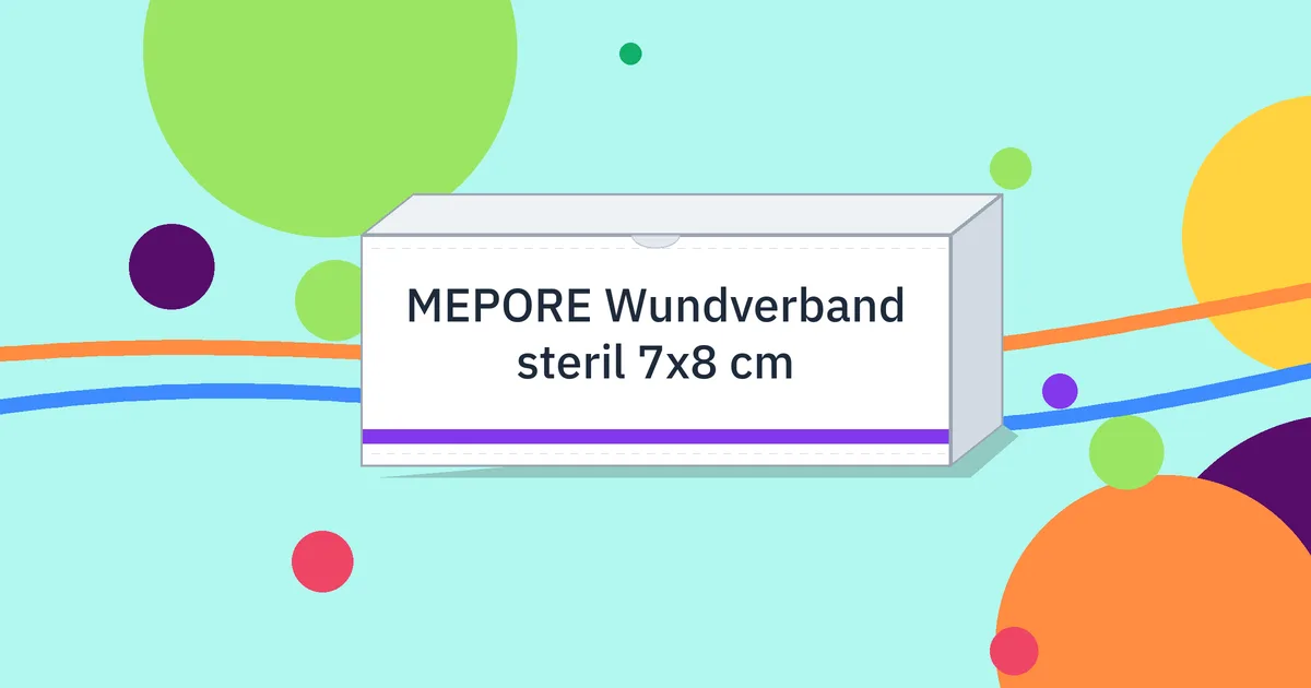 Symbolbild: Packung mit der Aufschrift MEPORE Wundverband steril 7x8 cm (PZN 05868022) – Verfügbarkeit und Bezug in Apotheken in Frankfurt am Main
