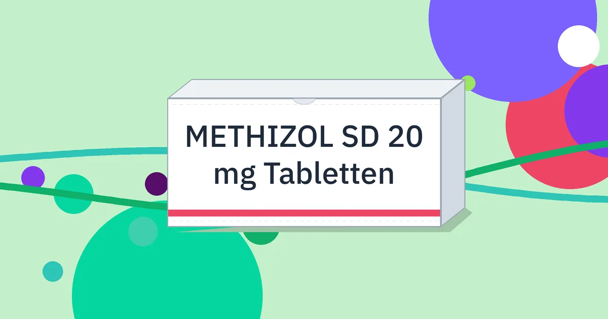 Symbolbild: Packung mit der Aufschrift METHIZOL SD 20 mg Tabletten (PZN 19170319) – Verfügbarkeit und Bezug in Apotheken in Frankfurt am Main