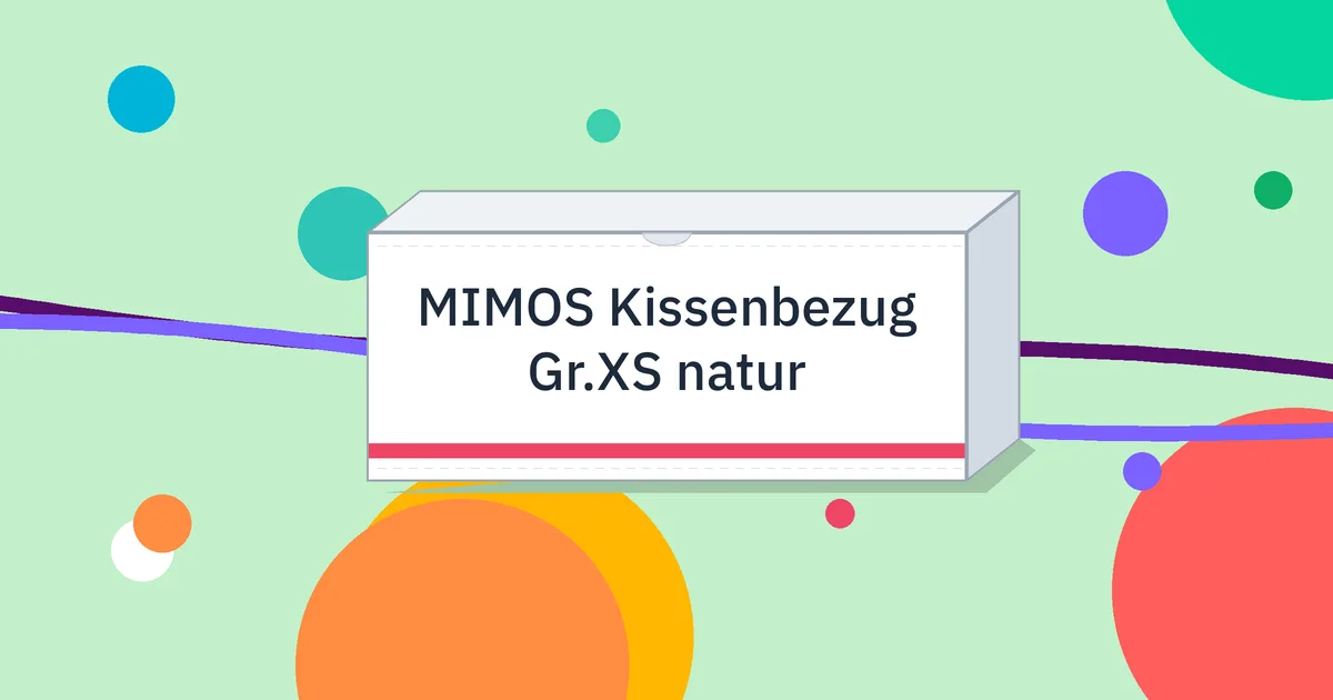 Symbolbild: Packung mit der Aufschrift MIMOS Kissenbezug Gr.XS natur (PZN 16607282) – Verfügbarkeit und Bezug in Apotheken in Frankfurt am Main