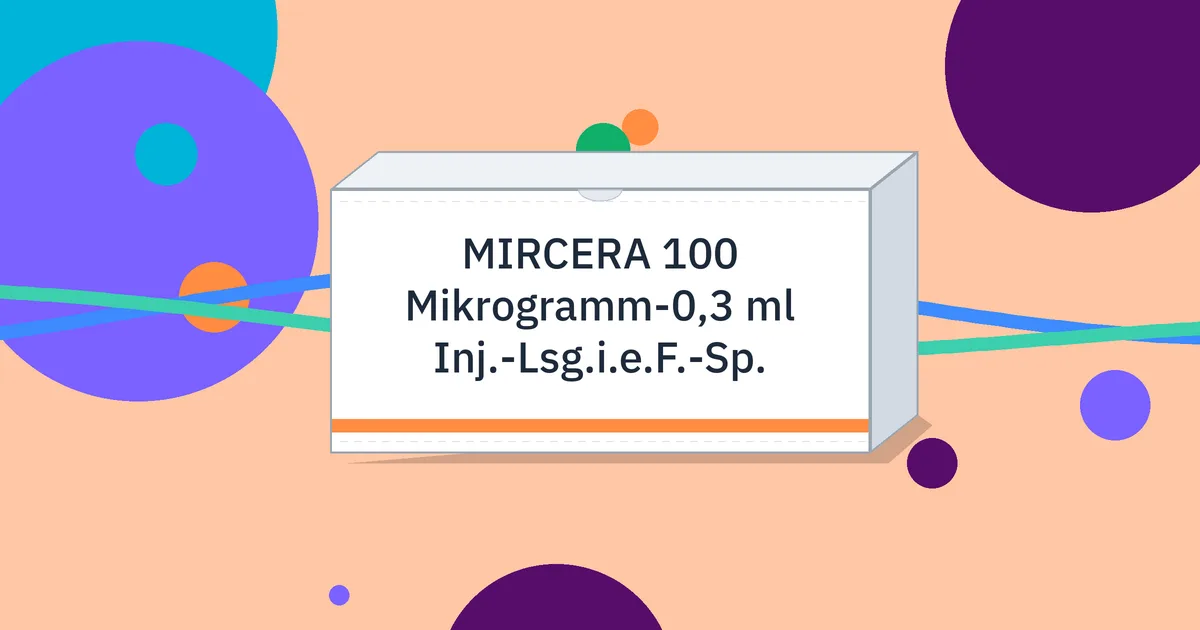 Symbolbild: Packung mit der Aufschrift MIRCERA 100 Mikrogramm-0,3 ml Inj.-Lsg.i.e.F.-Sp. (PZN 08472336) – Verfügbarkeit und Bezug in Apotheken in Frankfurt am Main