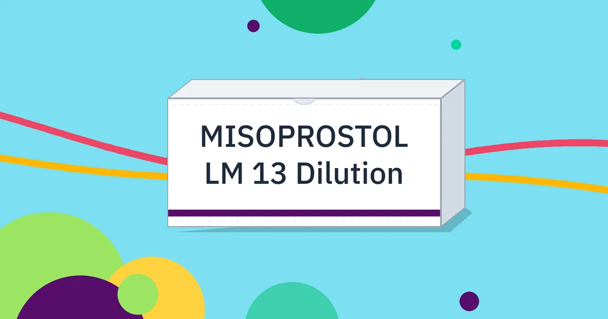 Symbolbild: Packung mit der Aufschrift MISOPROSTOL LM 13 Dilution (PZN 12956666) – Verfügbarkeit und Bezug in Apotheken in Frankfurt am Main