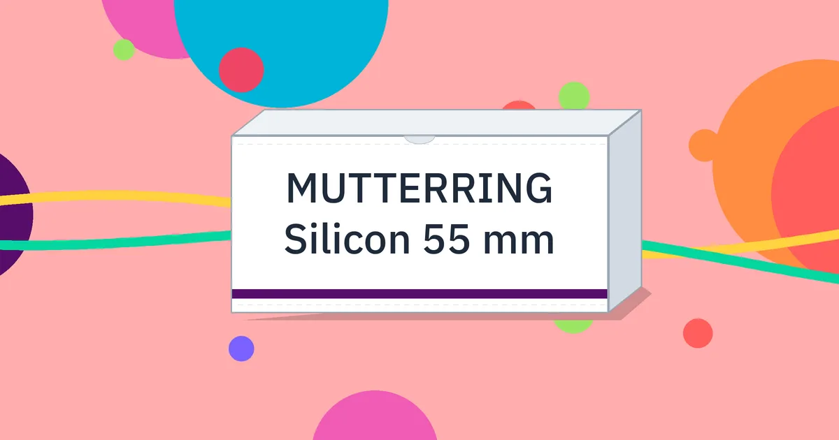 Symbolbild: Packung mit der Aufschrift MUTTERRING Silicon 55 mm (PZN 00612499) – Verfügbarkeit und Bezug in Apotheken in Frankfurt am Main