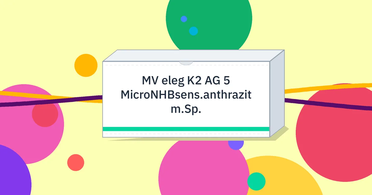 Symbolbild: Packung mit der Aufschrift MV eleg K2 AG 5 MicroNHBsens.anthrazit m.Sp. (PZN 16071657) – Verfügbarkeit und Bezug in Apotheken in Frankfurt am Main