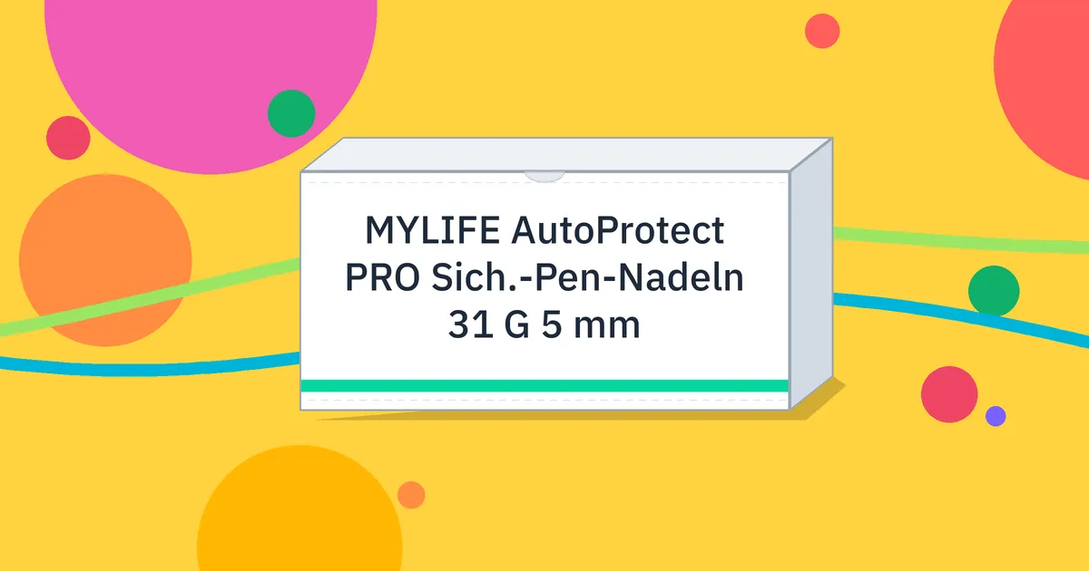 Symbolbild: Packung mit der Aufschrift MYLIFE AutoProtect PRO Sich.-Pen-Nadeln 31 G 5 mm (PZN 19248659) – Verfügbarkeit und Bezug in Apotheken in Frankfurt am Main